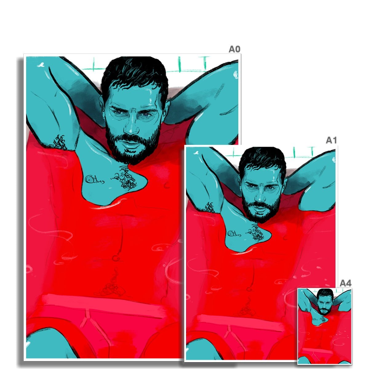 Bath Wall Art Poster - Ego Rodriguez Shop