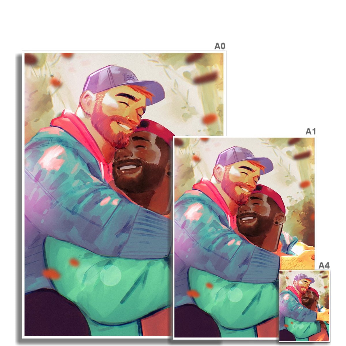Bear Hug Wall Art Poster - Ego Rodriguez Shop